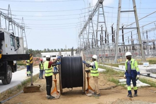 Côte d'Ivoire : Travaux de construction de la ligne 400 kV au poste ...